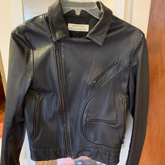 rag & bone | Jackets & Coats | Rag Bone Genuine Leather Motorcycle ...